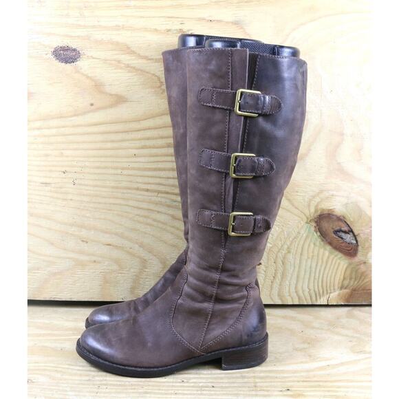 Ecco | Shoes | Ecco Boots Womens 36 Brown Leather Hobart 3 Buckle ...